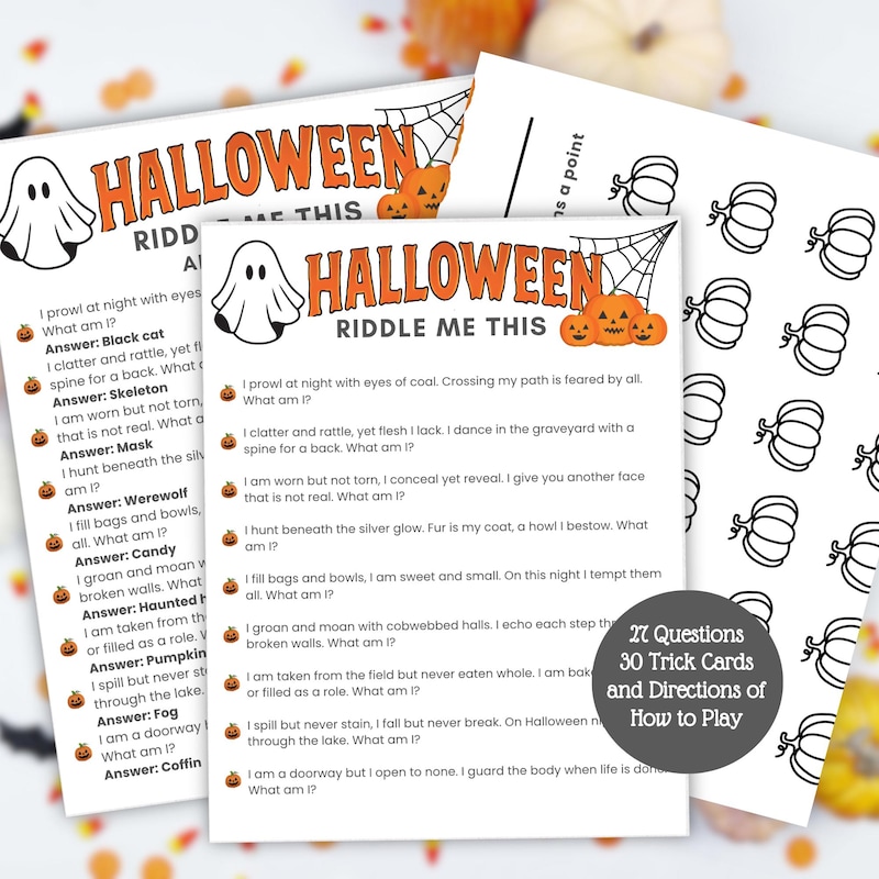 Riddle Me This Halloween - Etsy