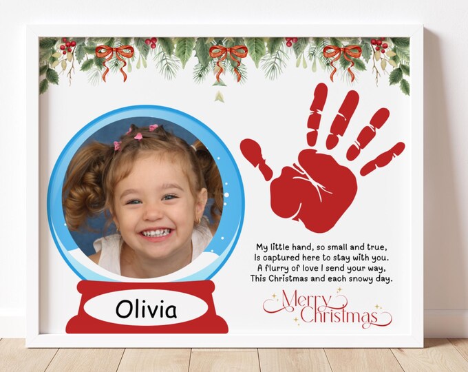 Snow Globe Handprint Footprint Craft/ Printable Activity/winter Art ...