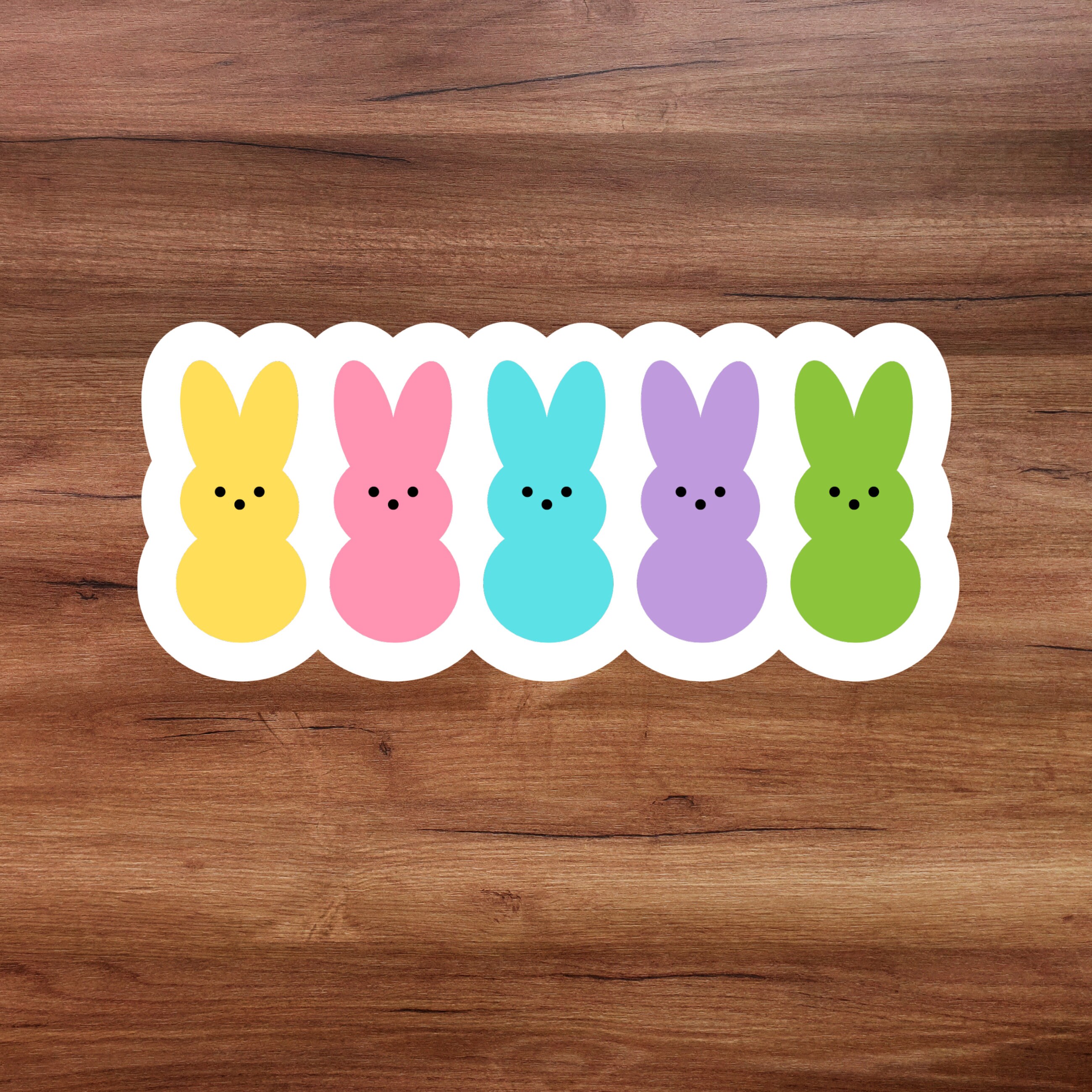 Easter Peeps Sticker, Bunny Stickers, Waterproof Stickers. Peeps Decals ...
