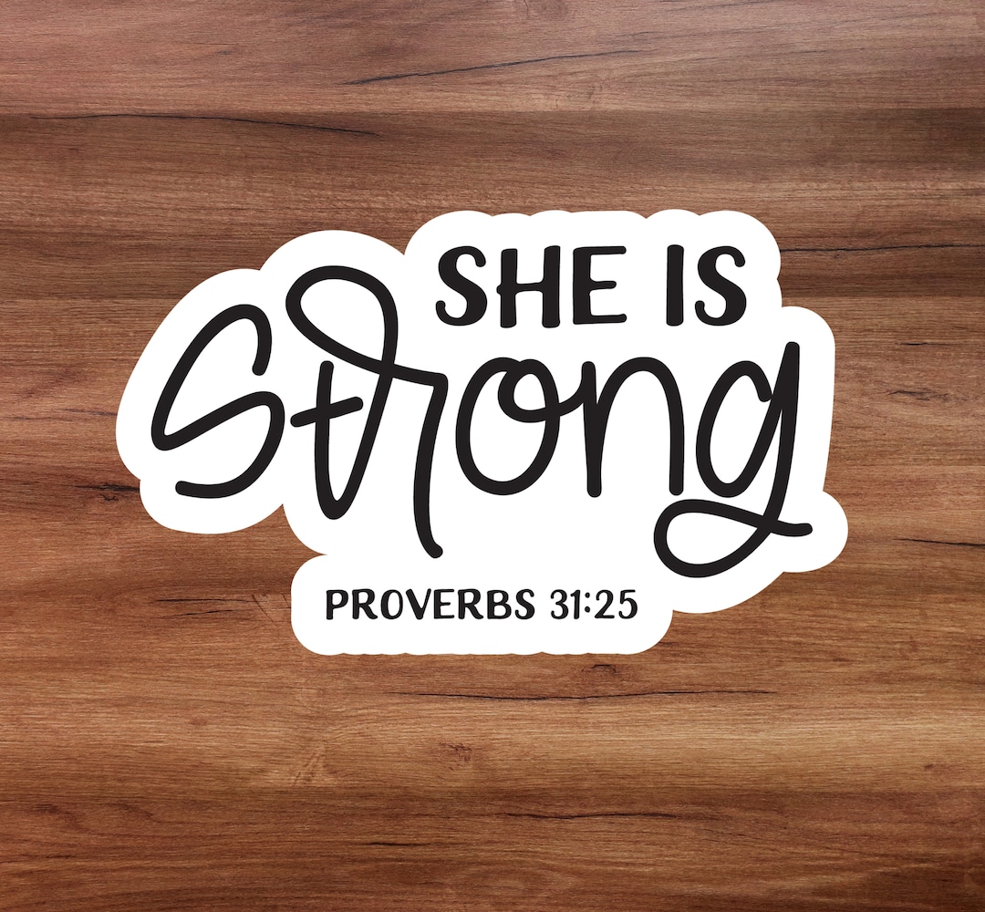 Bible Verse Sticker, Waterproof, Christian Sticker, Proverbs 31 ...