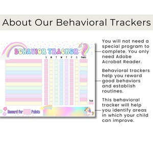 Fillable Behavior Tracker for Kids, Behavior Chart for Kids, Printable ...