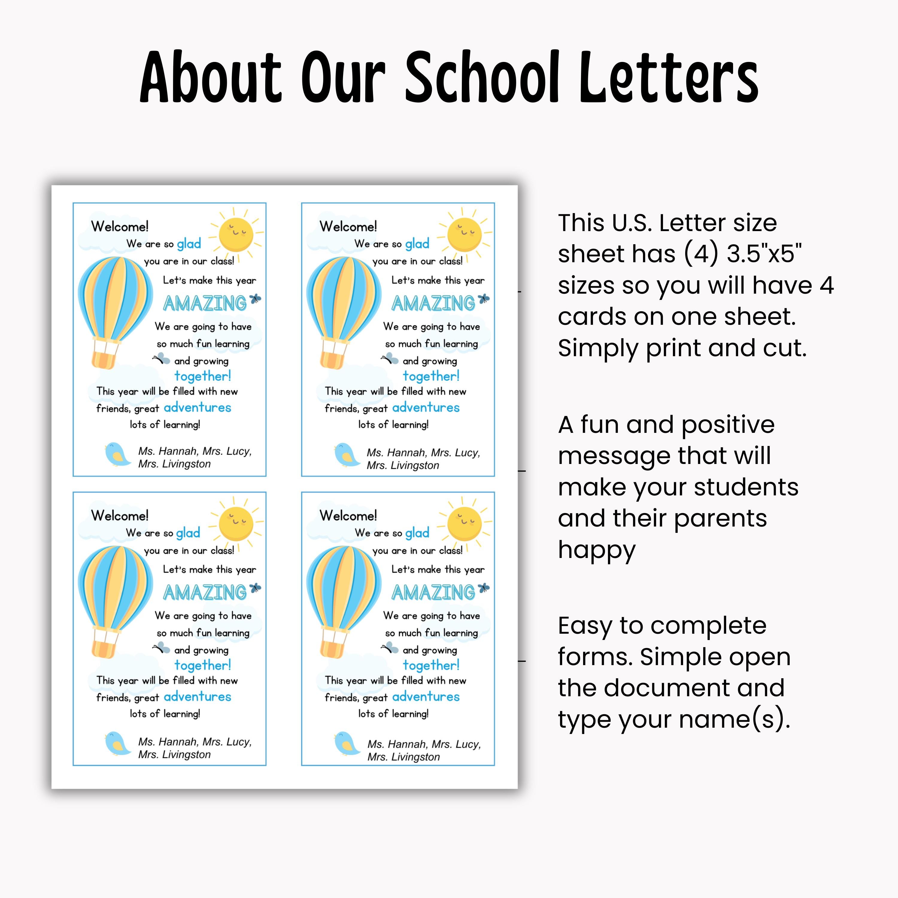 First Day of School Editable Printable for Back to School Welcome Back ...