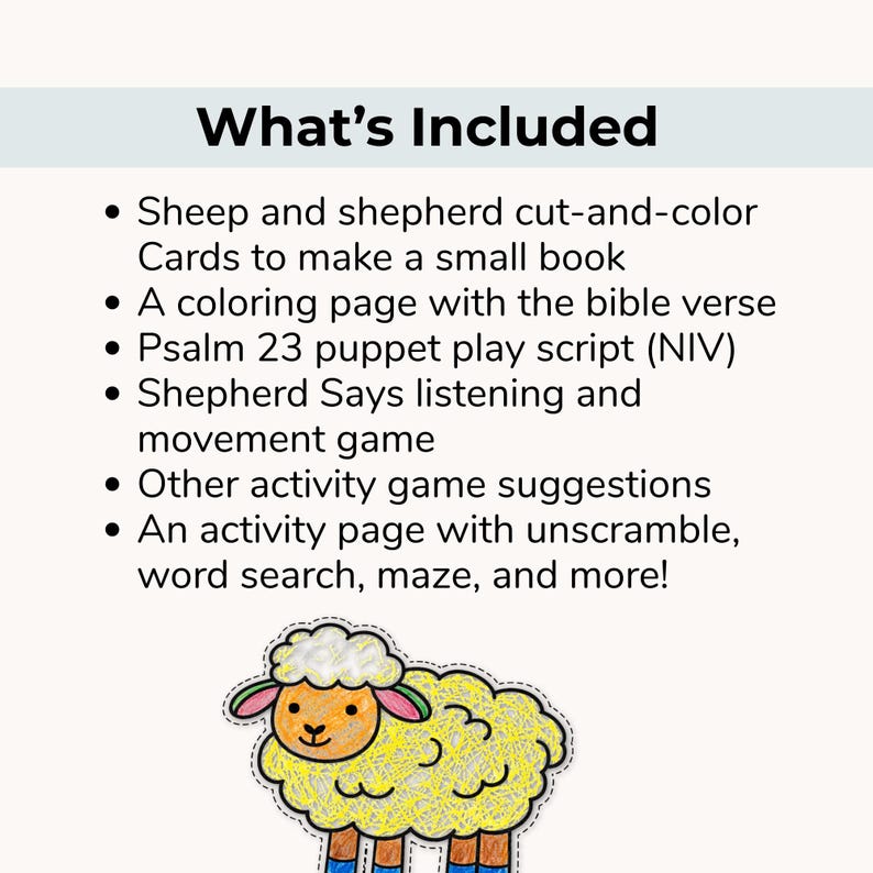 Psalm 23 Printable Craft, Bible Verse Coloring Pages, the Lord is My ...