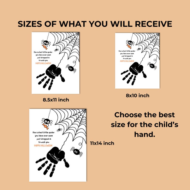 Spider Halloween Handprint Craft, Printable Halloween Handprint Art ...