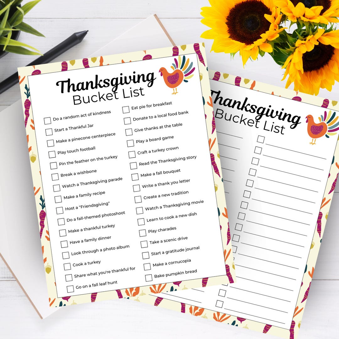 Fillable Thanksgiving Bucket List, Fall Bucket List, Autumn Activities ... Fillable Thanksgiving Bucket List, Fall Bucket List, Autumn Activities ...