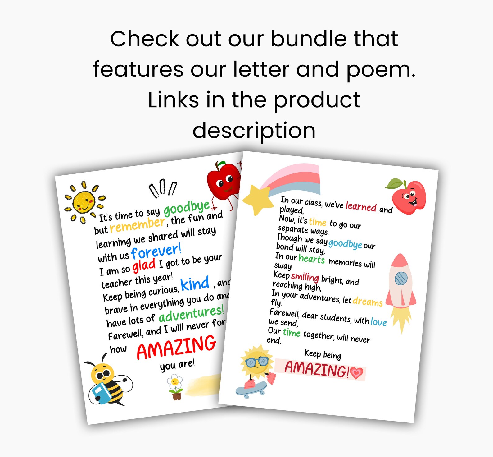 End of School Year Letter Printable, Goodbye Letter to Student ...