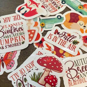 Fall Stickers Waterproof Cottagecore Stickers Cozy Fall Harvest Cute ...