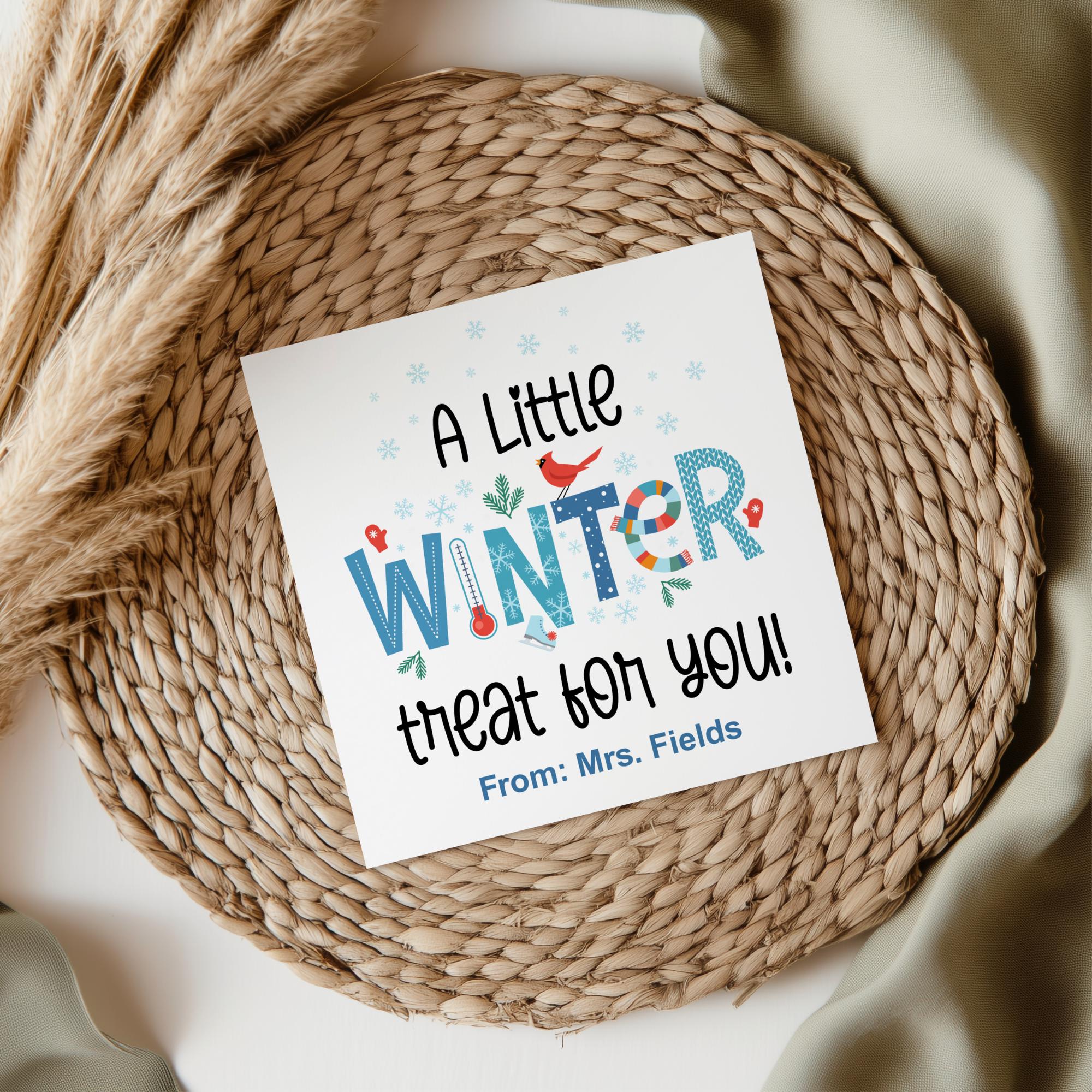 Winter Snowflake Gift Tags for Printable Classroom Treats and Student ...