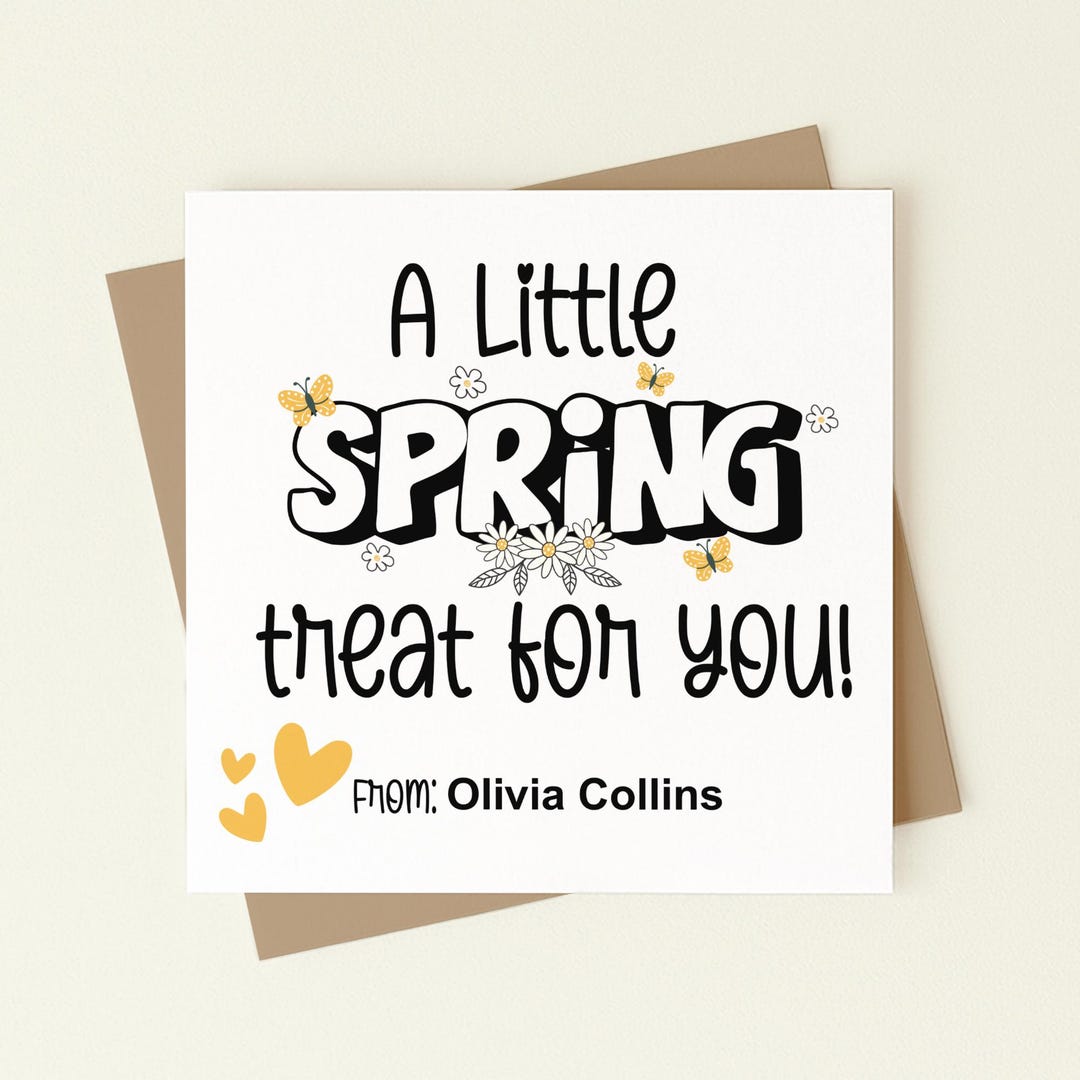 Editable Spring Gift Tag Printable | Teacher Appreciation & Student ...