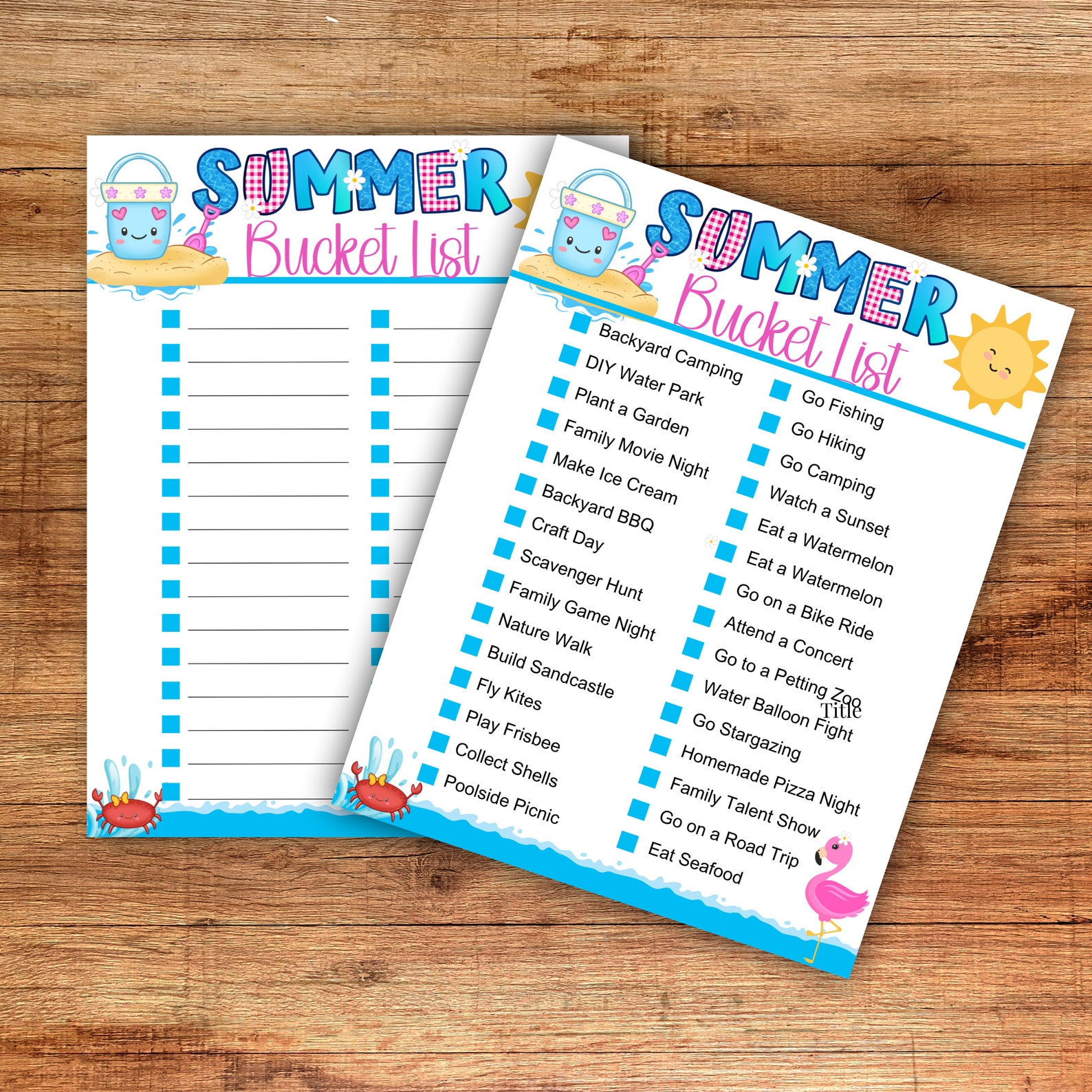 Editable Summer Bucket List Printable, Summer Activities for Kids and ...