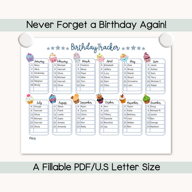 Printable Kawaii Calendar - Etsy