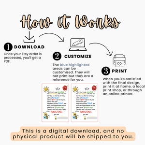 End of School Year Letter Printable, Goodbye Letter to Student 5x7 ...