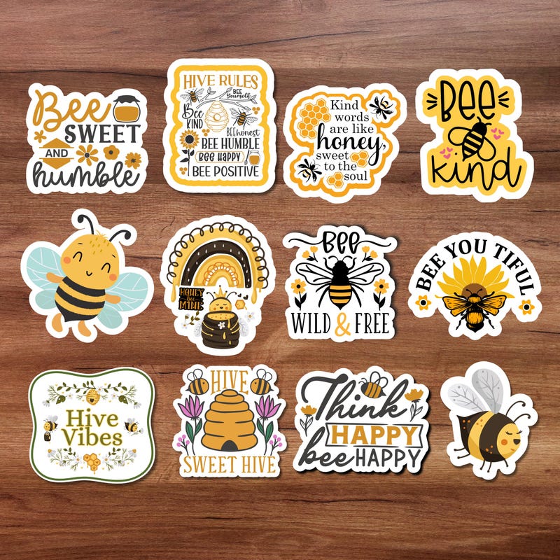 Bee Sticker - Etsy