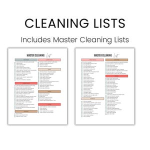 ADHD Cleaning Checklist Printable Planner Cleaning Schedule Family ...