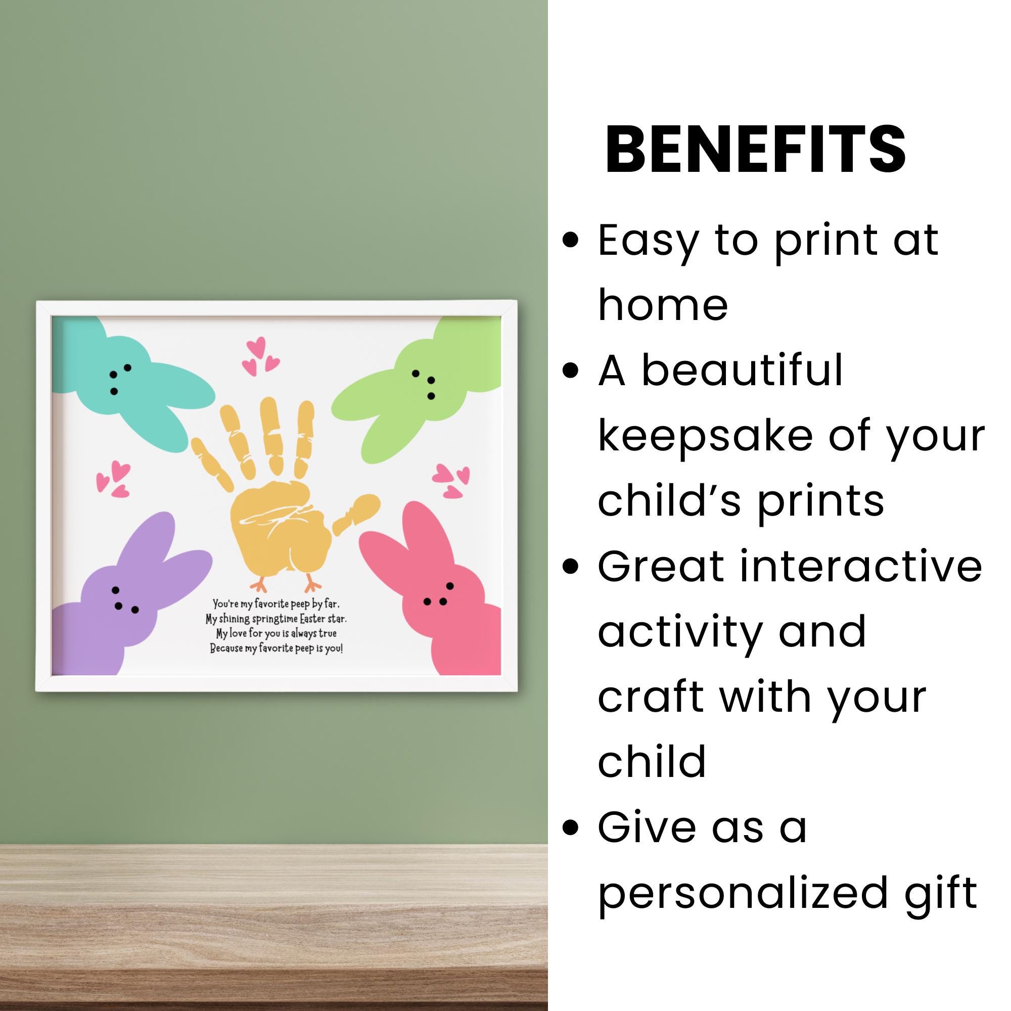 Chick Handprint Craft for Easter, Favorite Peeps Spring Handprint Poem ...