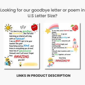 End of School Year Letter Printable, Goodbye Letter to Student ...