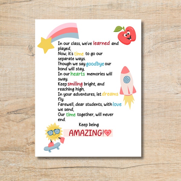 End of Year Letter to Students Preschool - Etsy