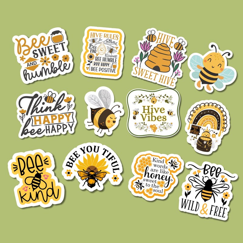 Bee Sticker - Etsy
