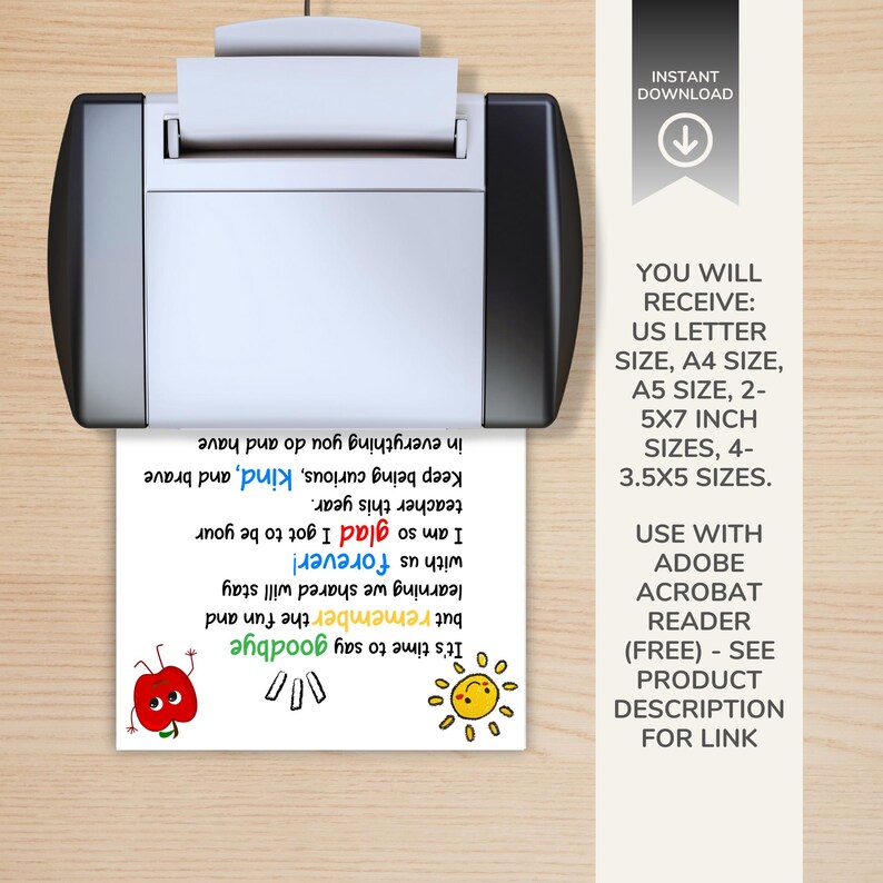 End of School Year Letter Printable, Goodbye Letter to Student ...