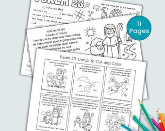 Psalm 23 Worksheet | Homeschool | Bible Lesson | Sunday School | I AM ...