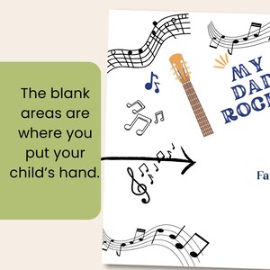 Guitar Handprint Art for Father's Day | Music Theme Keepsake Craft | My ...