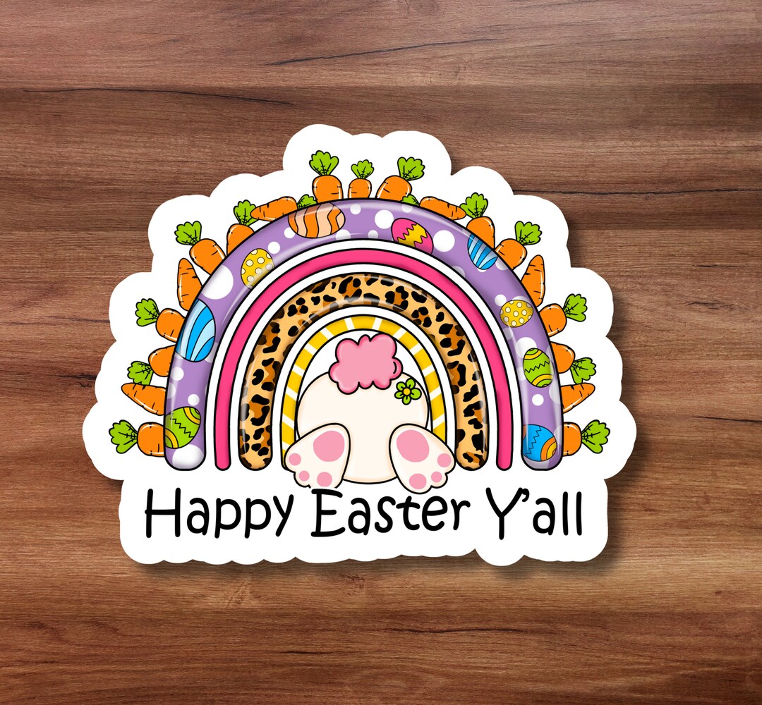 Happy Easter Stickers Waterproof Stickers Bunny Stickers Easter Treat ...