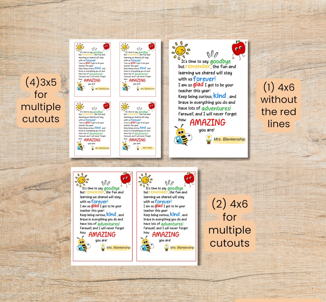 End of School Year Letter Printable, Goodbye Letter to Student ...
