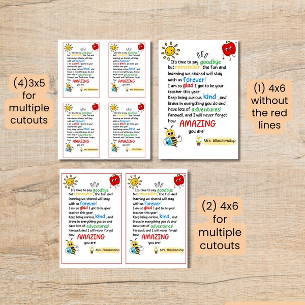 Goodbye to Student Letter - Etsy