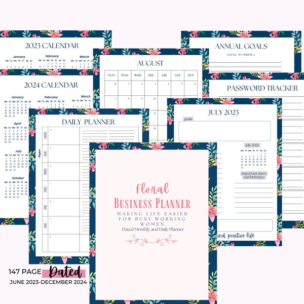 18 Month Daily Planner - Etsy