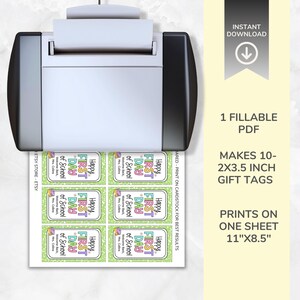 Happy First Day of School Editable Gift Tag for Students or Teacher ...