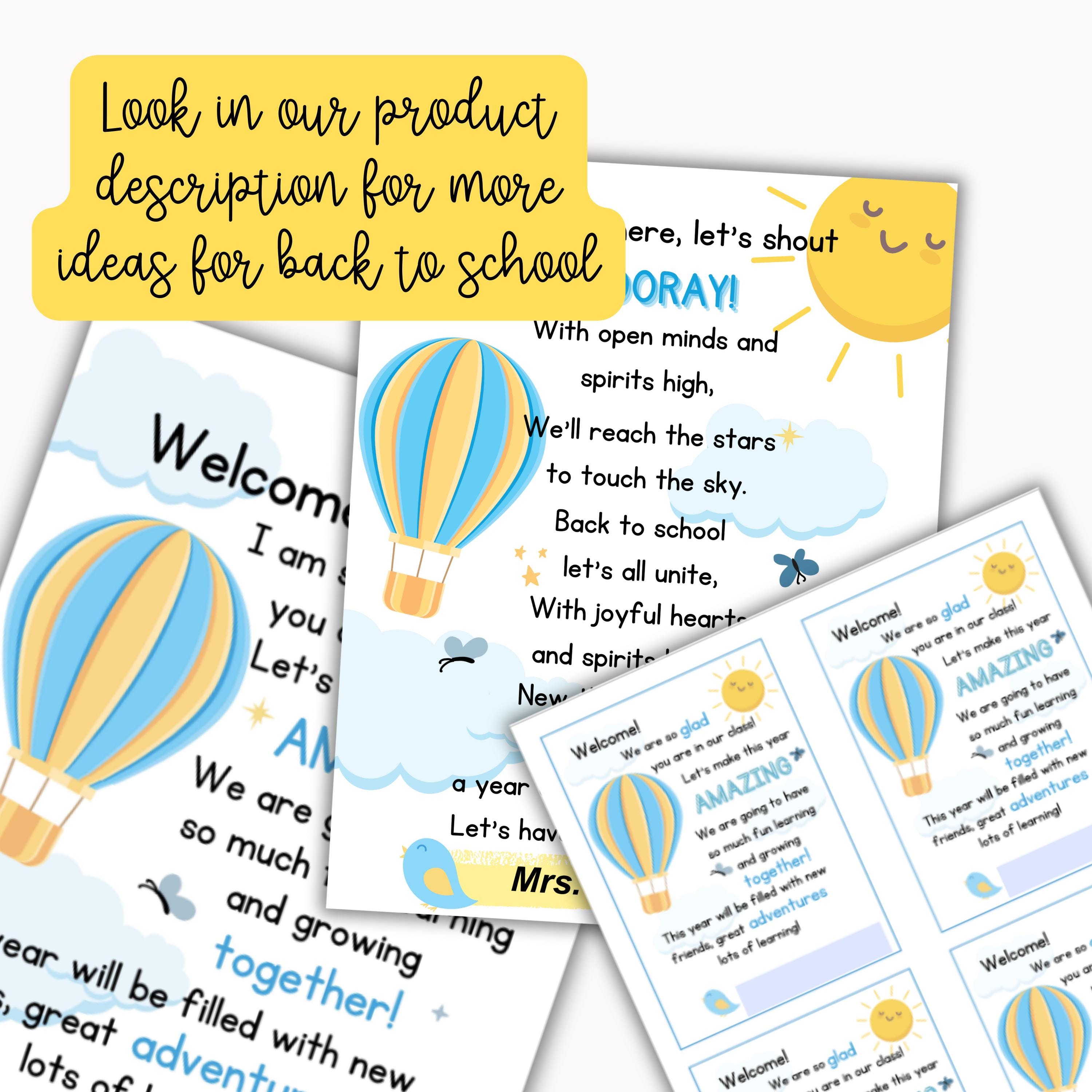 First Day of School Editable Printable for Back to School Welcome Back ...