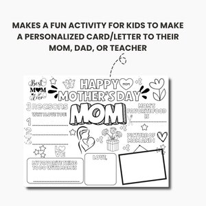 Coloring Pages Bundle Printable, Kid Activity Sheets for Mom, Dad, and ...