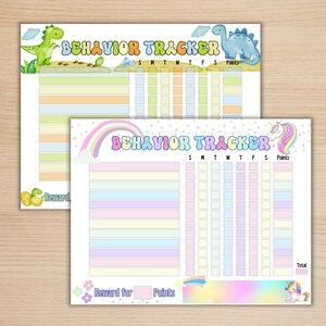 Fillable Behavior Tracker for Kids, Behavior Chart for Kids, Printable ...