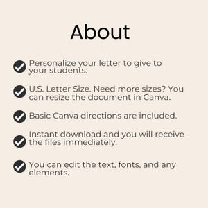 Editable End of School Year Letter Printable, Goodbye Letter to Student ...