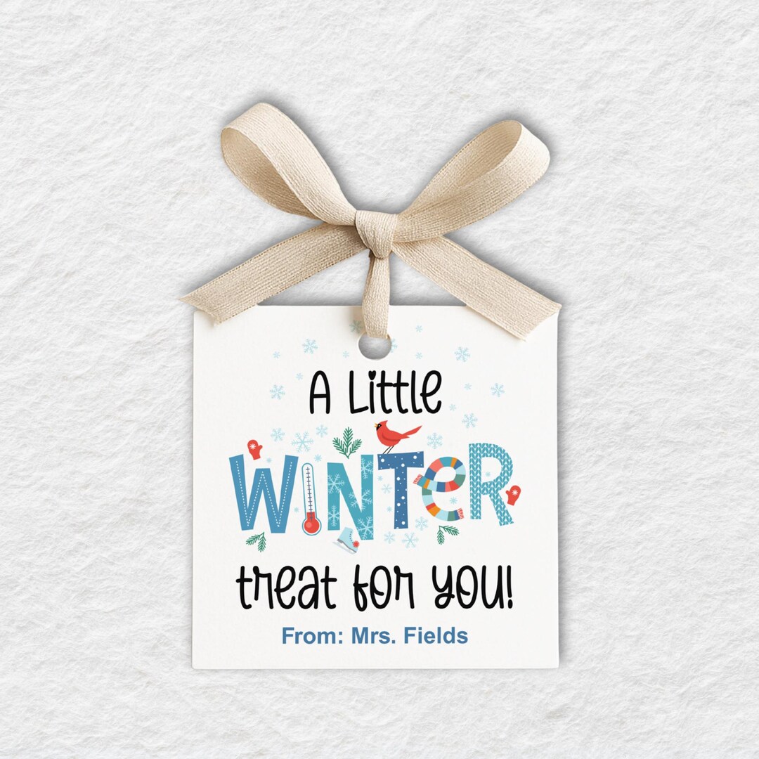 Winter Gift Tags Printable, Fillable Snowflake Gift Tags for Teacher ...