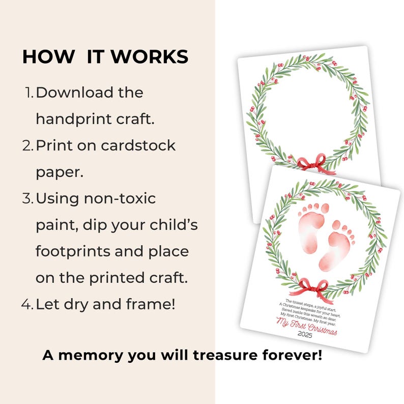 First Christmas Footprint Craft, Christmas Poem, Newborn Holiday ...