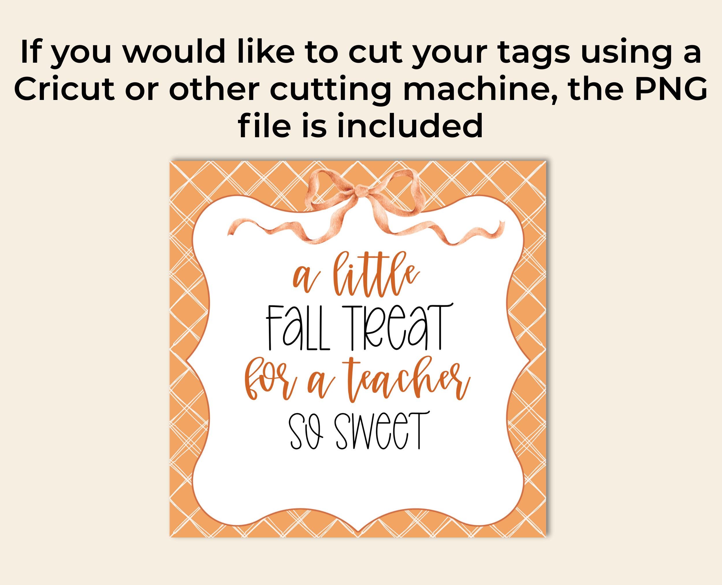 Fall Teacher Appreciation Gift Tags: Coquette Bow, Printable Thank You ...