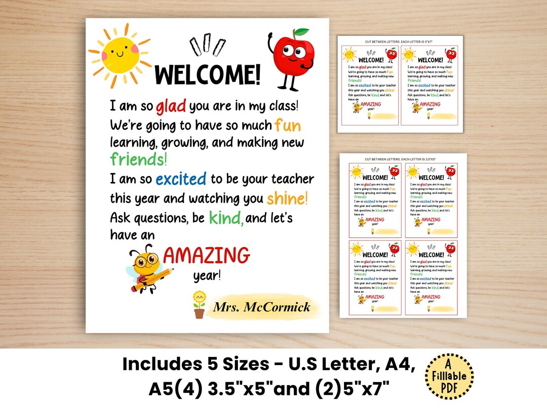 Editable Welcome Back to School Flyer, First Day of School Printable ...