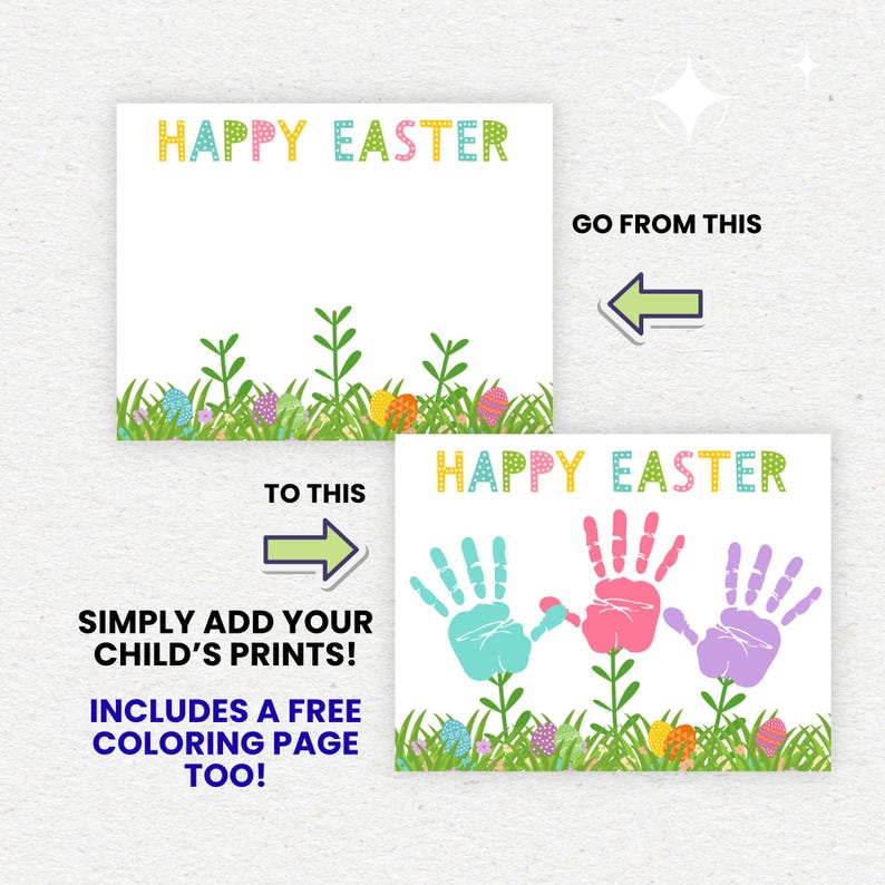 Spring and Easter Handprint Craft Bundle With Footprint, Fingerprint ...