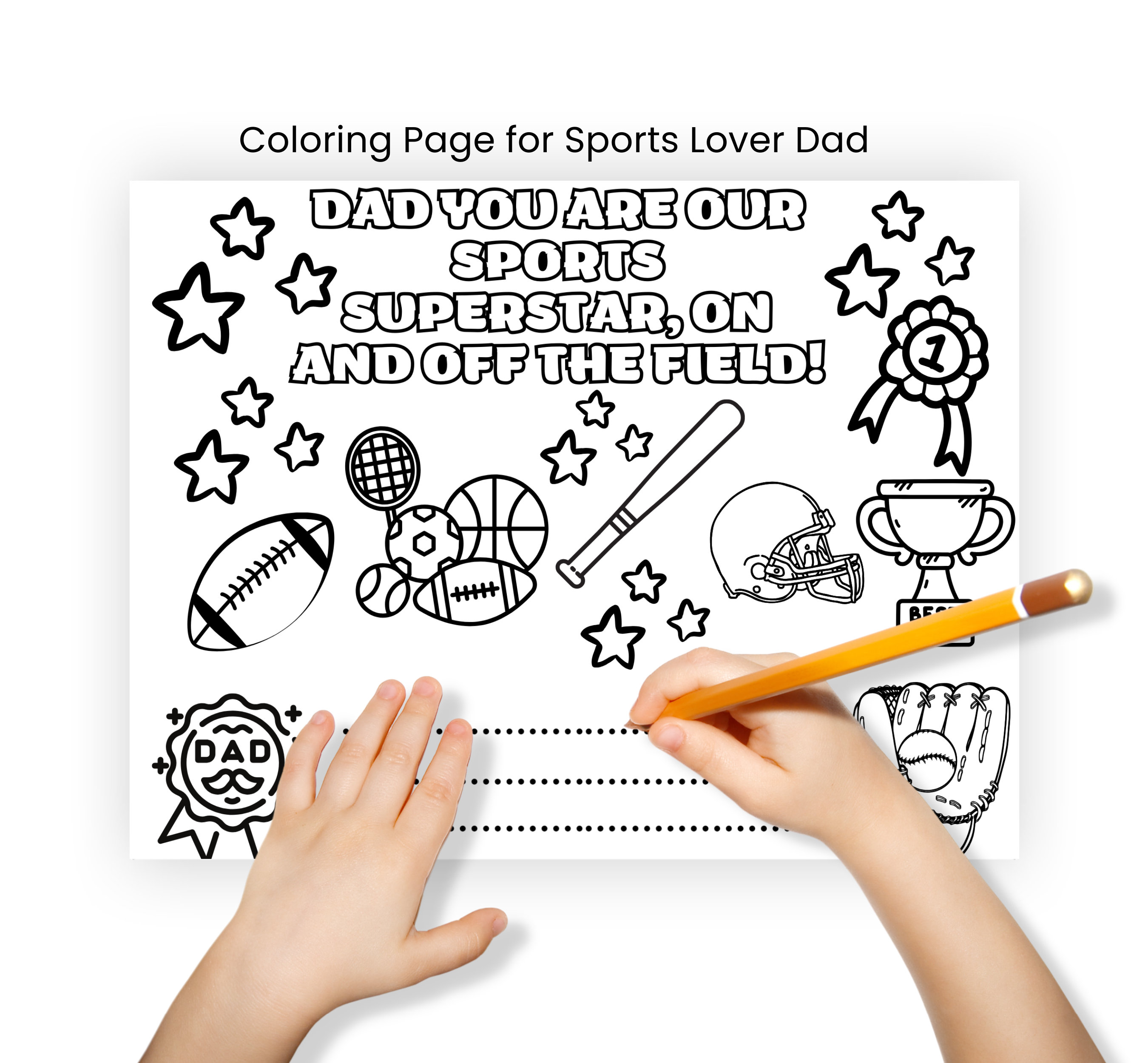 All About My Dad Coloring Page Bundle, Coloring Pages for Dad, Kids ...