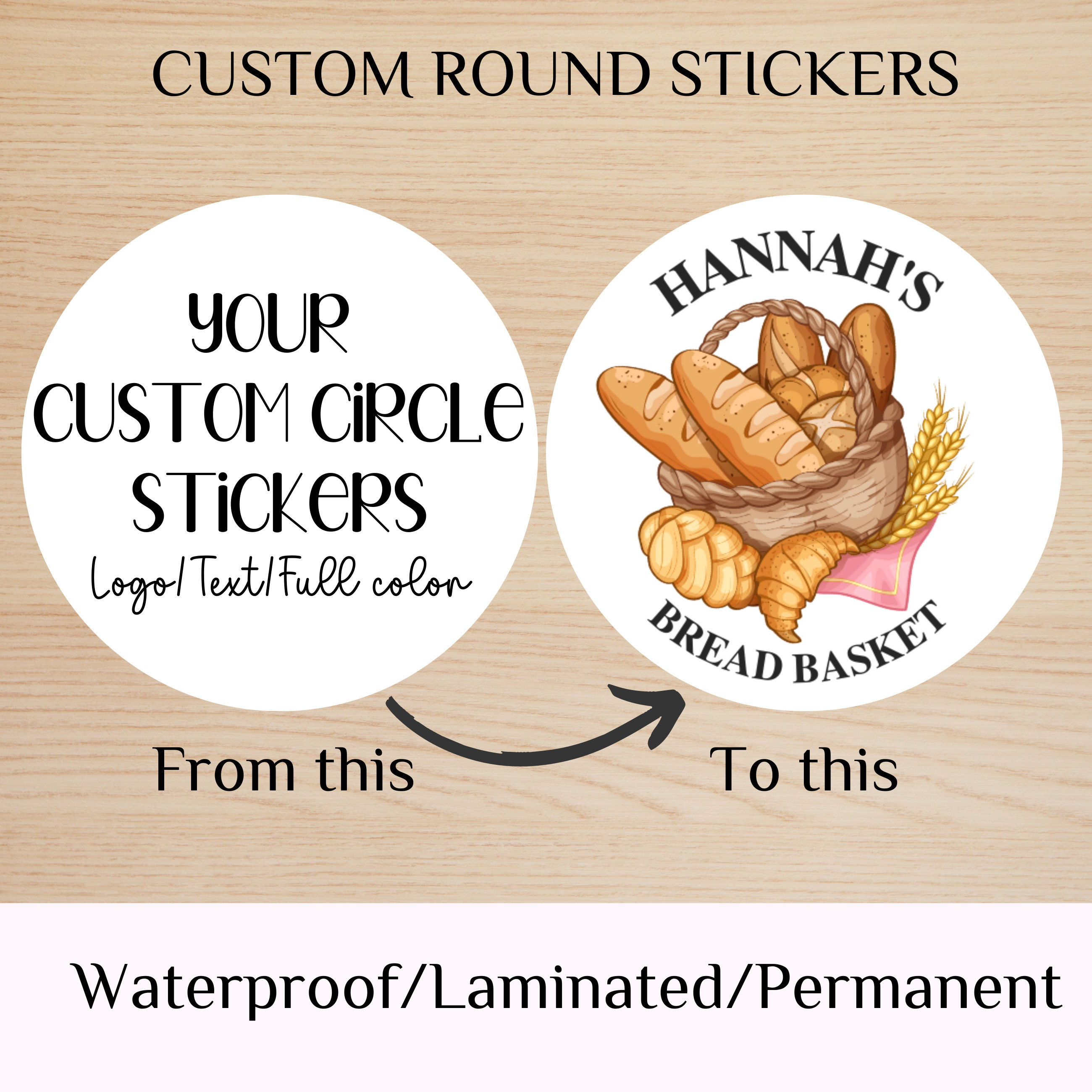 Custom Logo Stickers, Business Logo Decal, Custom Text Sticker ...