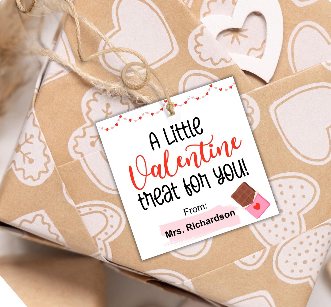 Valentines Printable Gift Tags, Editable Personalized Favor Tags ...