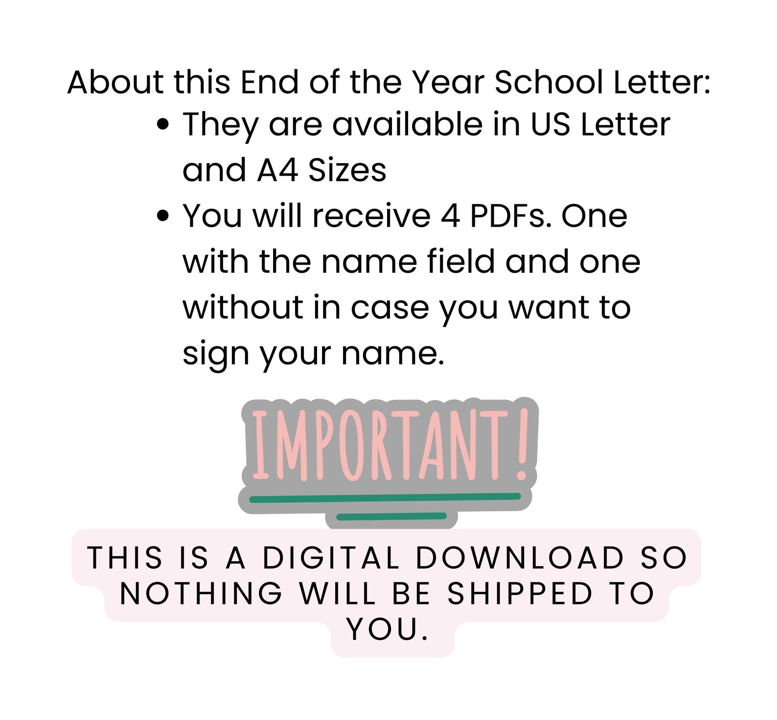 End of School Year Letter Printable, Goodbye Letter to Student ...