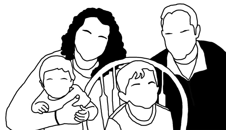 Unique Outline Drawing of Your Photo - Etsy