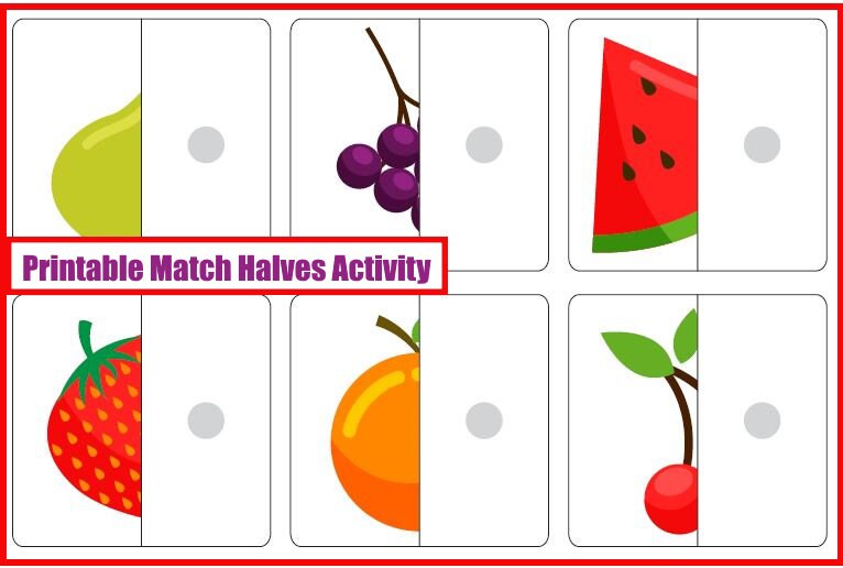 Matching Game for Kids, Animals - Fruits and Vegetables Matching Game ...