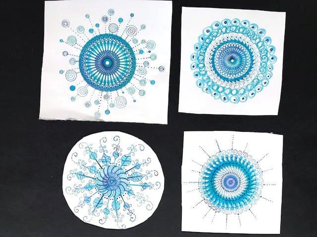 Collage Papers Scrapbook Journal Hand Drawn Hand Painted Artwork Mixed ...