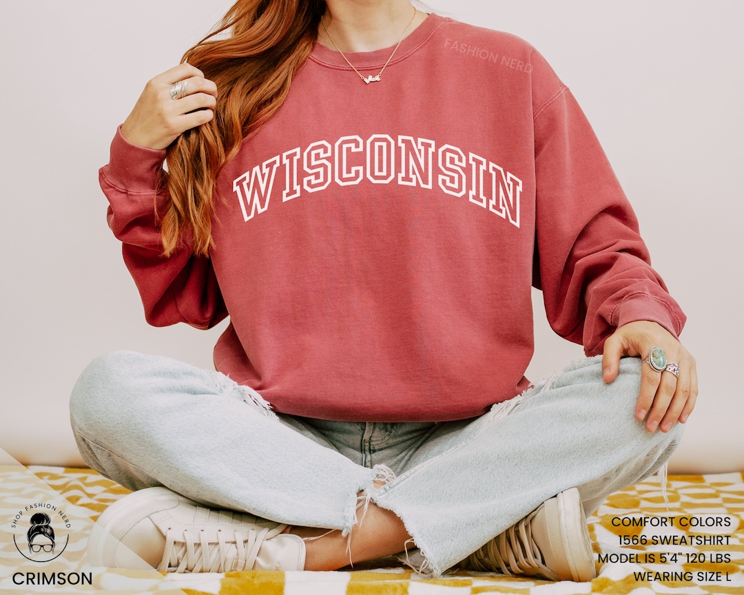 Wisconsin Crewneck Sweatshirt Wisconsin Shirt Women Wisconsin Gifts ...