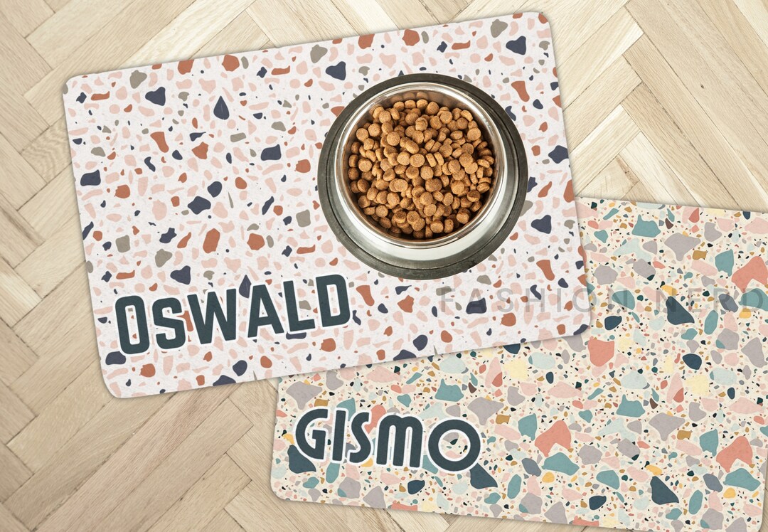 Custom Pet Food Mat Personalized Dog Food Mat Placemat With Name Rubber ...