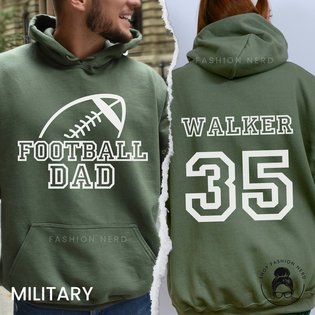 Custom Football Hoodie Football Dad Sweatshirt Personalized Football ...