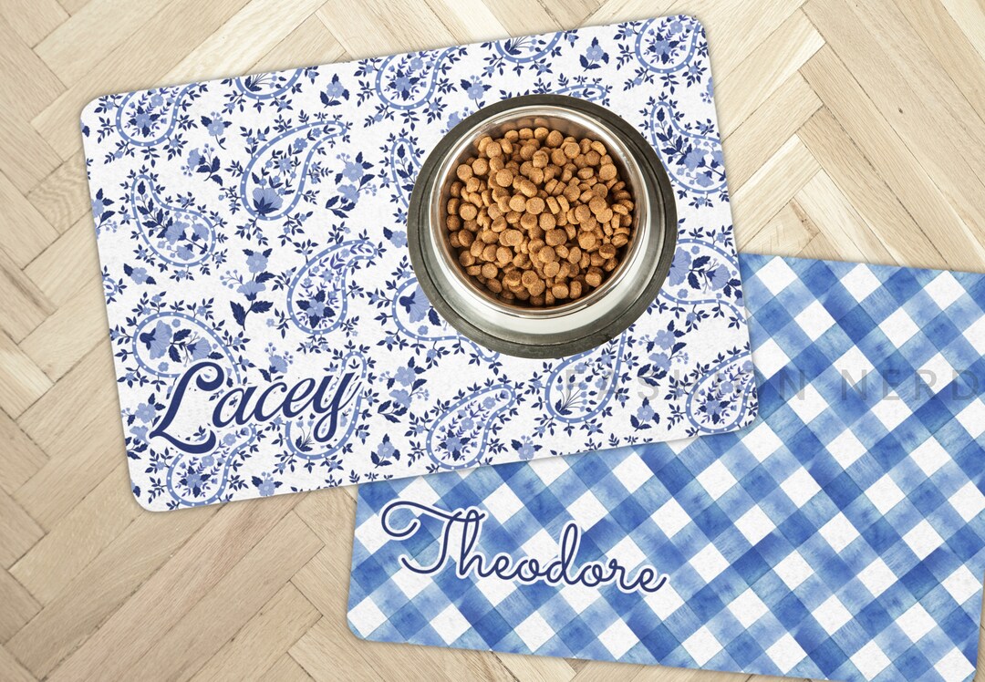 Custom Pet Food Mat Personalized Dog Food Mat Placemat With Name Rubber ...
